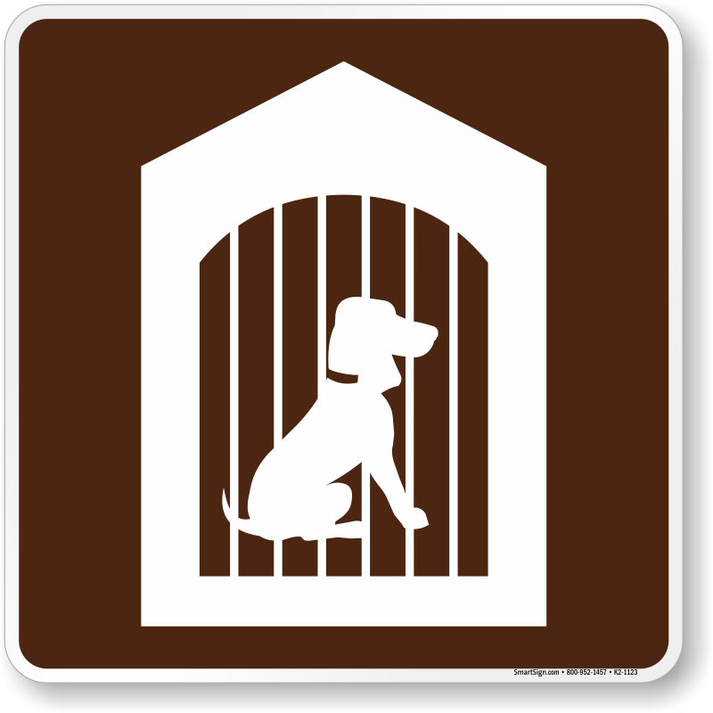 Kennel Symbol Sign For Campsite, SKU: K2-1123