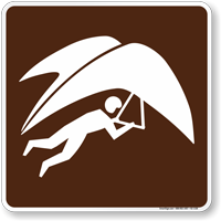 Hang Glider Symbol Sign For Campsite, SKU: K2-1138