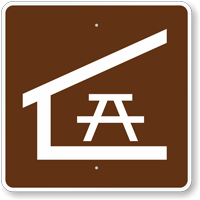 Picnic Shelter, MUTCD Guide Sign for Campground, SKU: X-RS-039